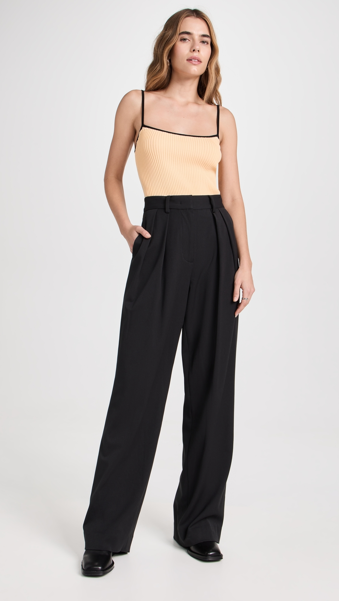 STAUD STAUD Soleil Ribbed Knit Top